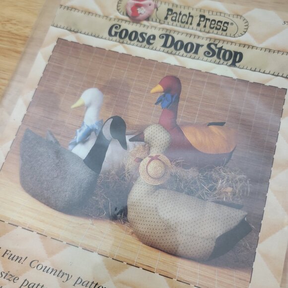 Patch Press | Art | Vintage Goose Door Stop Sewing Pattern By Patch ...